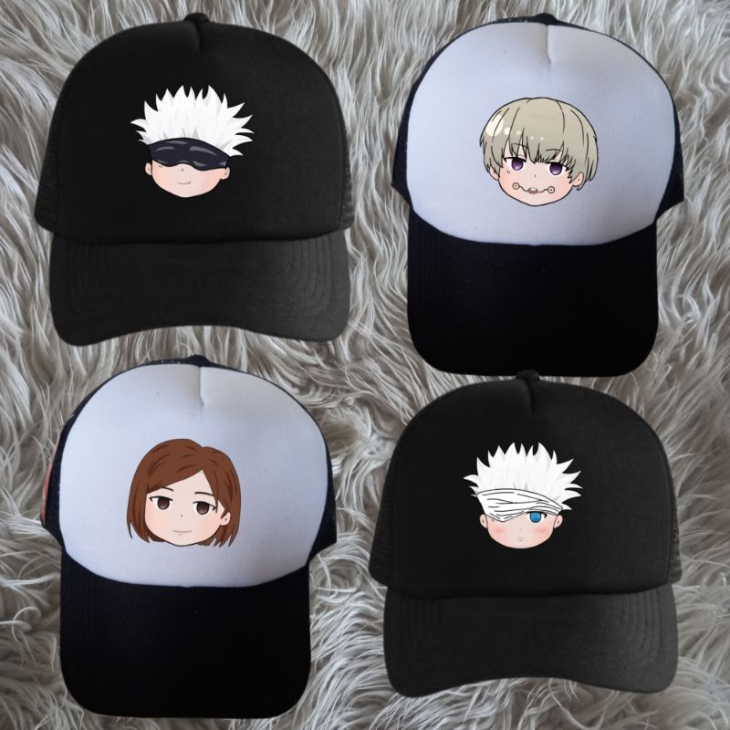 Jujutsu kaisen hat trucker hat gojo hat | Shopee Malaysia
