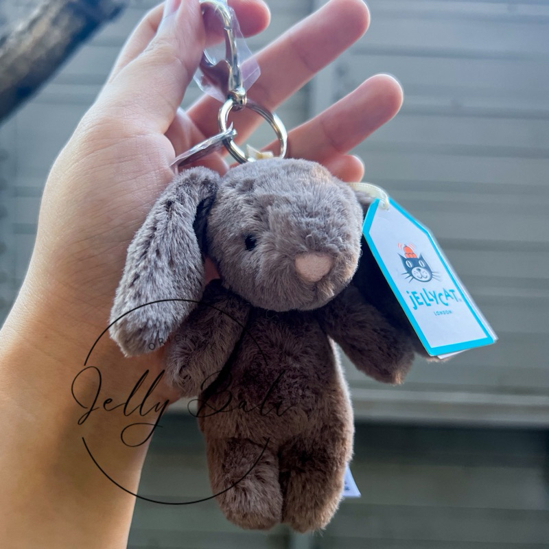 GANTUNGAN J3llycat Bag Charm Truffle Bashful Bunny Keyring Keychain New ...