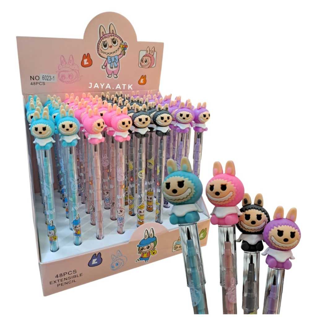 Connected PENCIL SETTING BENSIA LANTU LABUBU CAPYBARA CUTE CHARACTER ...