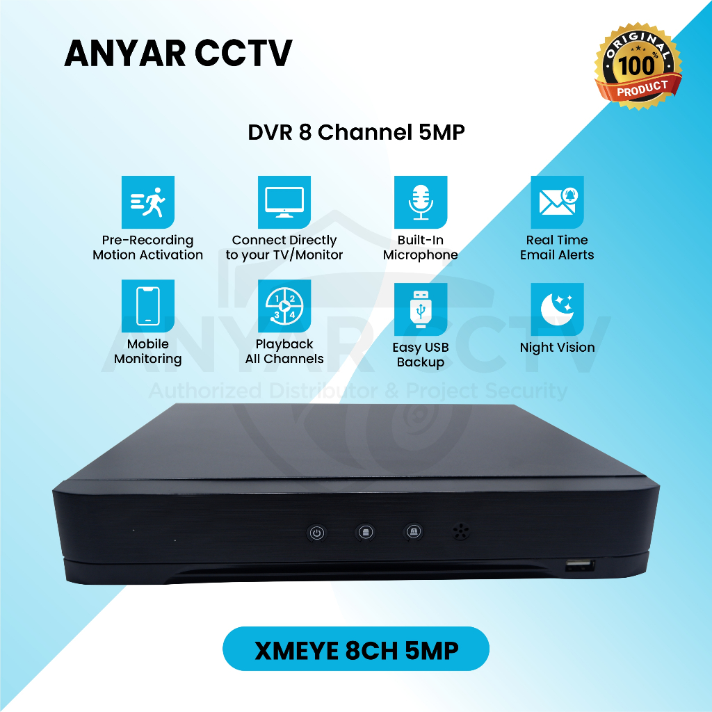 Dvr XMEYE 8CH 8 channel 5MP Support Audio all channels | Shopee Malaysia
