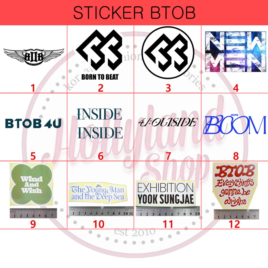 Btob Logo Sticker part 1 (5pcs Stickers) Unofficial | Shopee Malaysia
