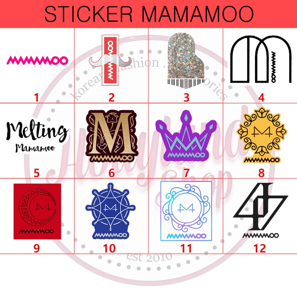 Mamamoo Logo Sticker part 1 (5pcs Stickers) Unofficial | Shopee Malaysia