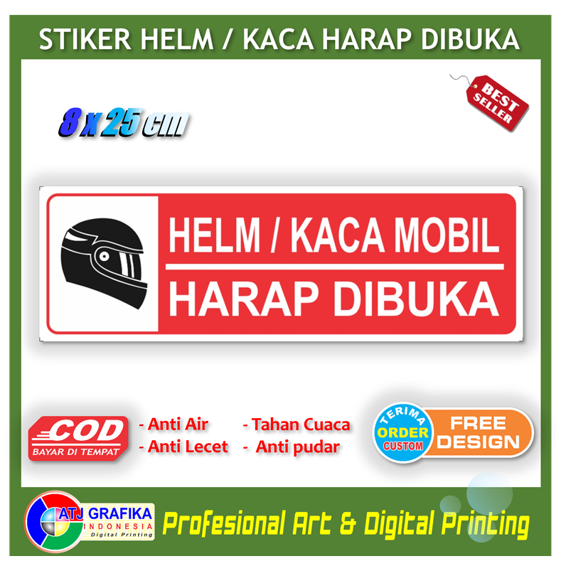 Helmet stickers / car window, please open stickers, commemorative rules ...