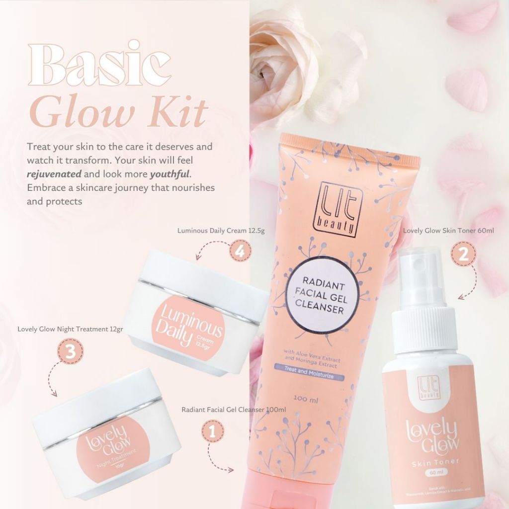 Lit Beauty Basic Glow Kit (Facial Brightening Skincare Package) | Shopee Malaysia