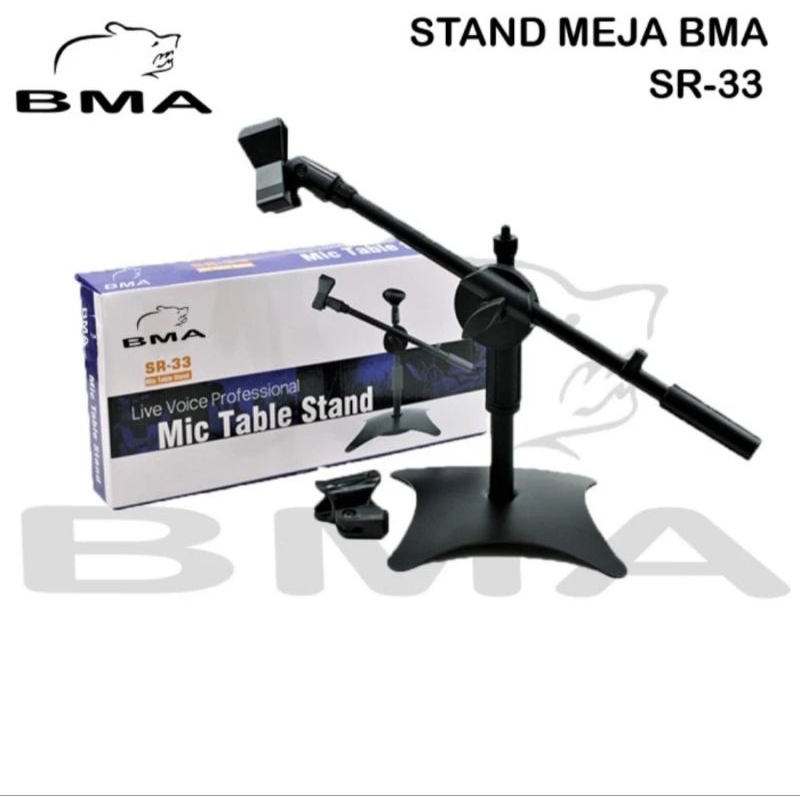 Original BMA SR 33 Desk Mic Stand Portable Desk Stand Microphone BMA ...
