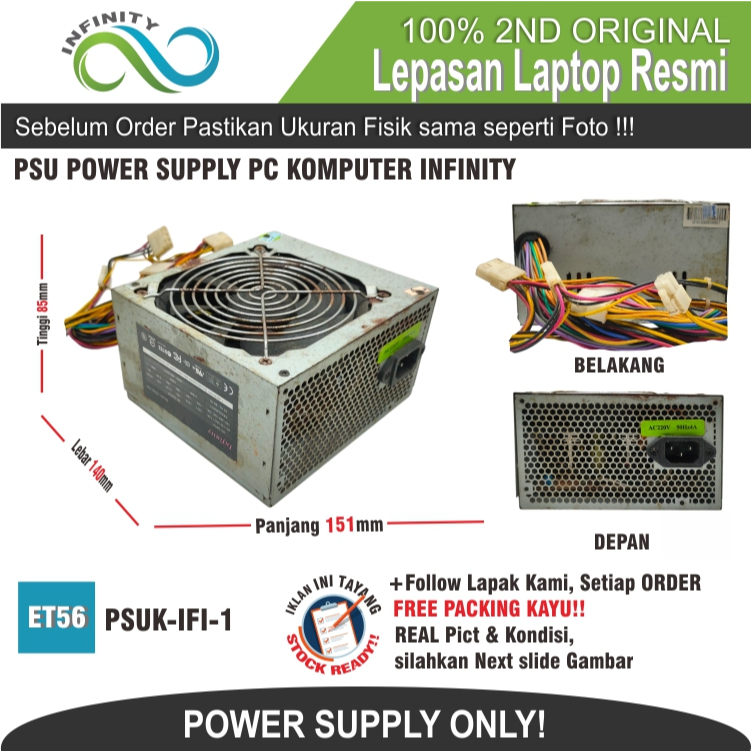 Et56 PSU-IFI-1 PSU POWER SUPPLY PC COMPUTER INFINITY IN08-400 400 WATT | Shopee Malaysia