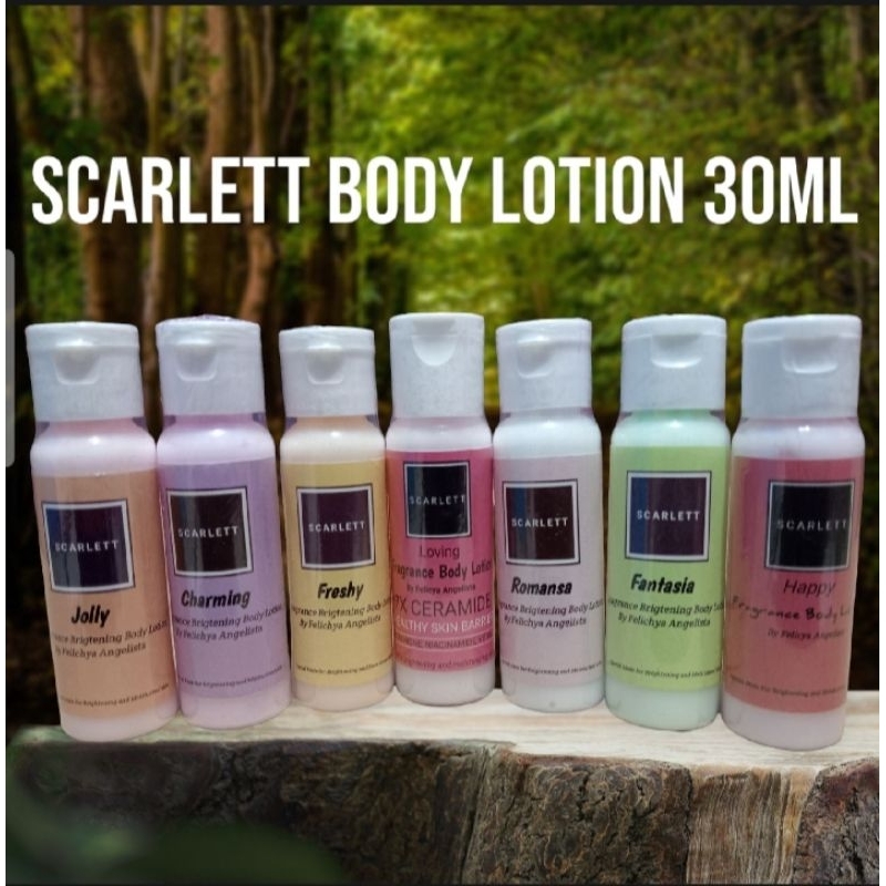 Scarlett Body Lotion 30ml moisturizes 7 variants | Shopee Malaysia