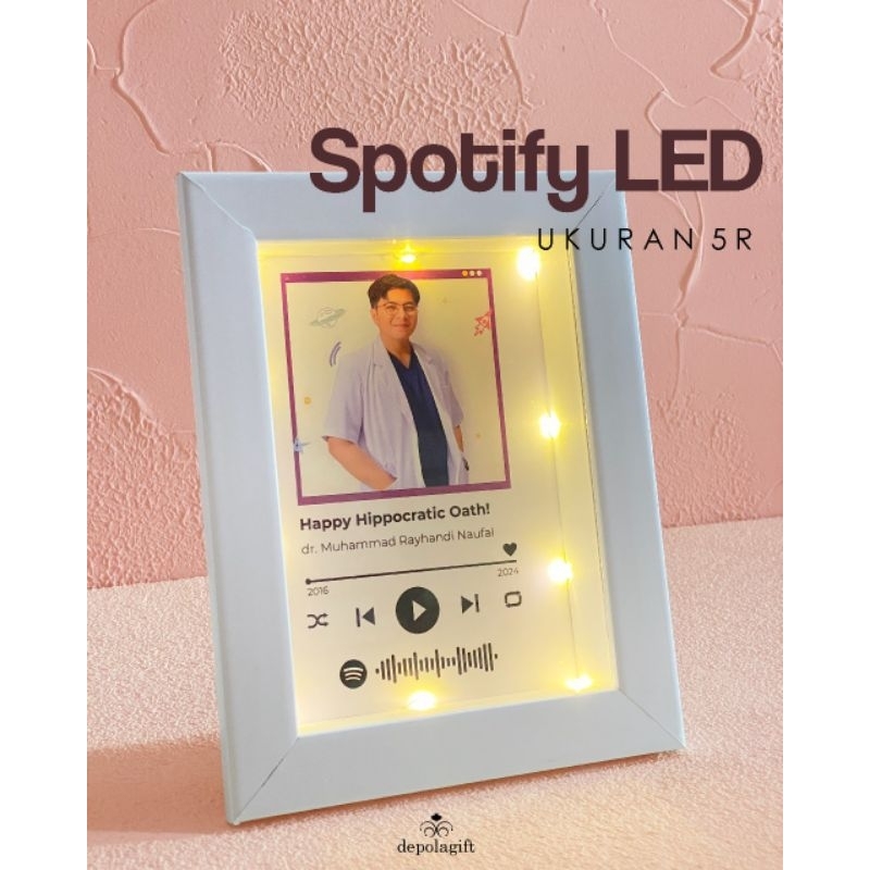 Spotify 3D LED 5R (FREE BOX + RIBBON) | Gift ANNIVERSARY BIRTHDAY ...
