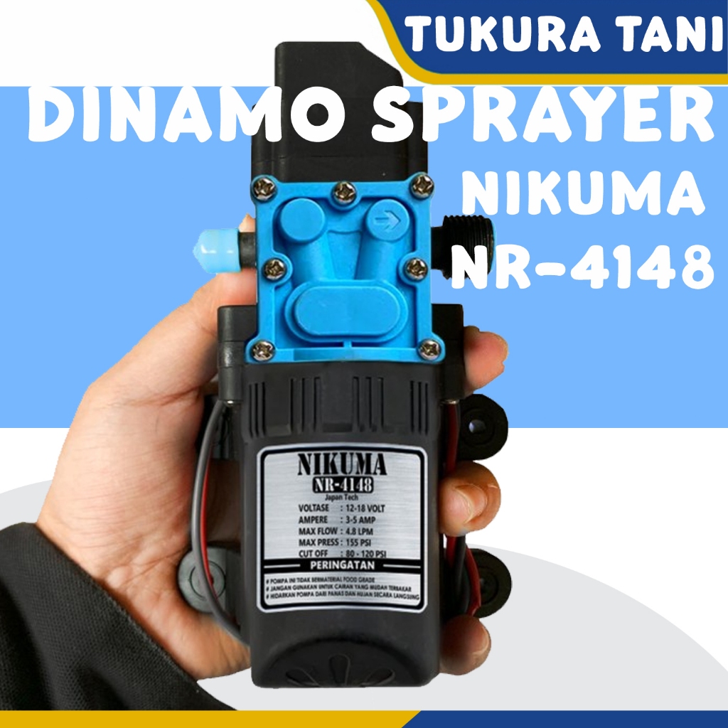 Nikuma 155 psi Automatic Short Body DC 12V electric sprayer pump ...