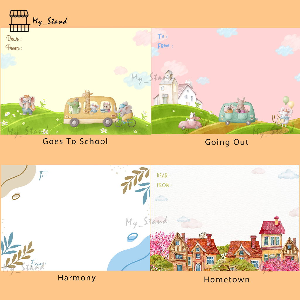 Plain Greeting Cards VOL. 2 Happy Gift Card Greeting Card Wish Card ...