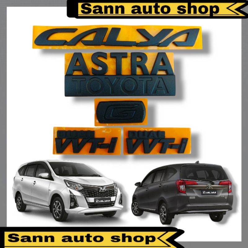 HITAM Complete Calya Writing Logo Emblem Black Doff Original/ Complete ...