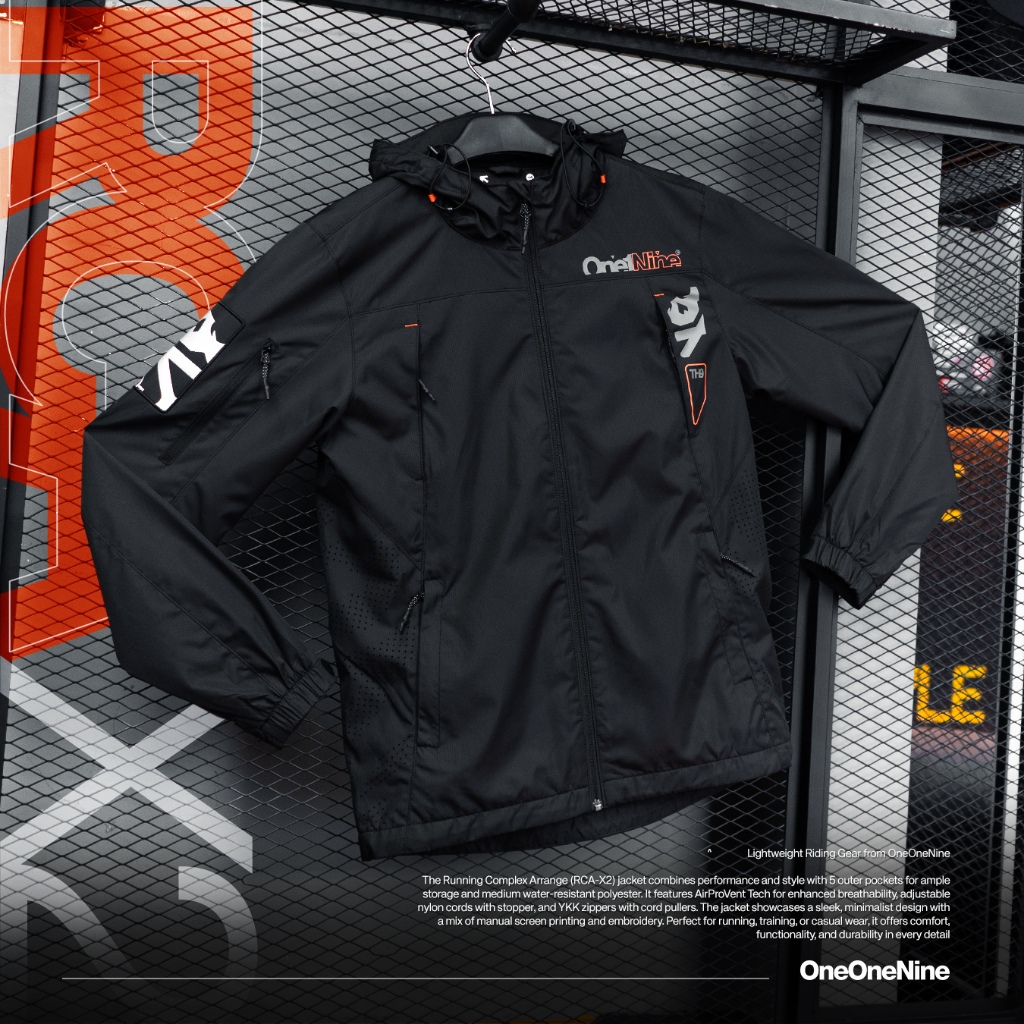 Oneonenine Ksr RCA-X2 Dark Grey Orange Series Riding Jacket - Full ...