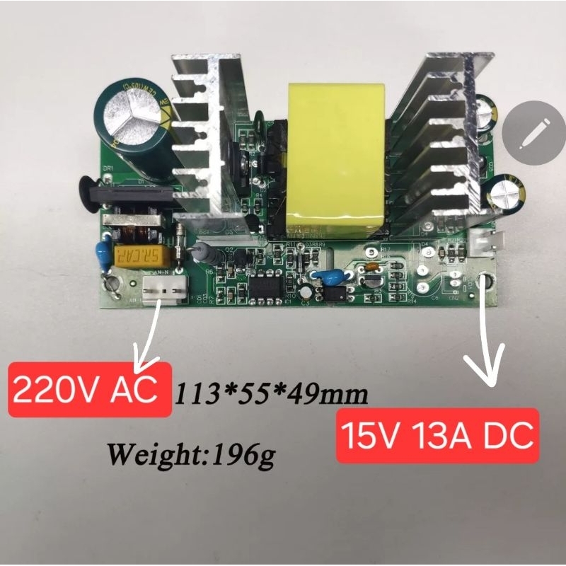 Power Supply Switching Power Supply SMPS PSU 15V 13A | Shopee Malaysia