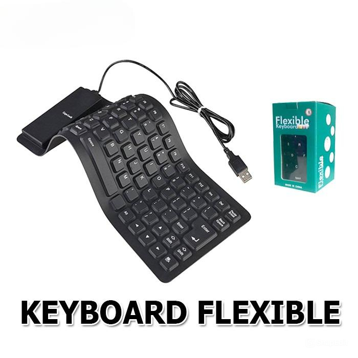Flexible USB Cable Keyboard made from waterproof elastic rubber ...
