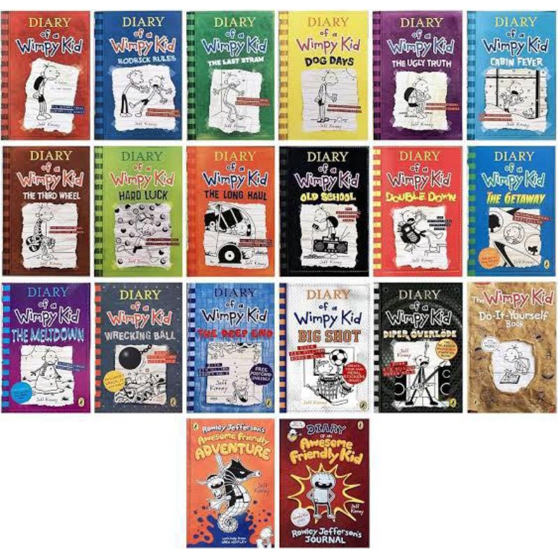 Novel DIARY OF A WIMPY KID ~ 20 book series by Jeff Kinney | Shopee ...