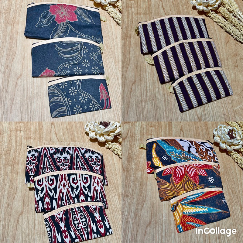 Children's batik wallet 1 set contains 3 wallets/souvenirs/souvenirs ...