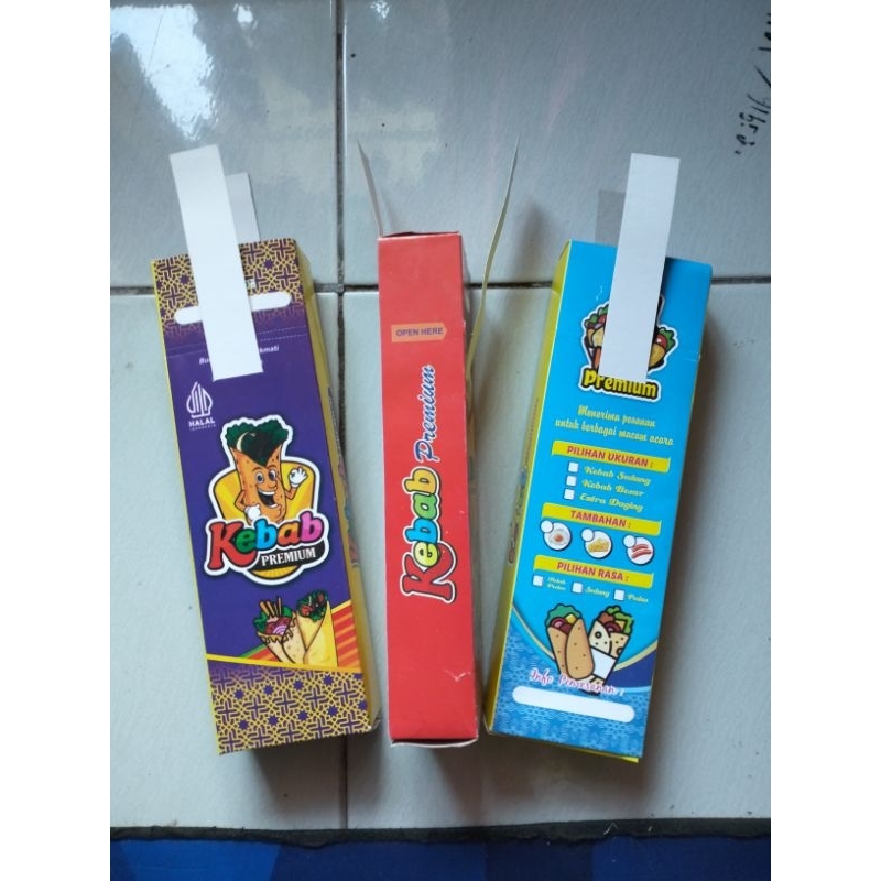 Contains 50 pcs/sheet kebab Wrap premium box / box kebab packaging ...