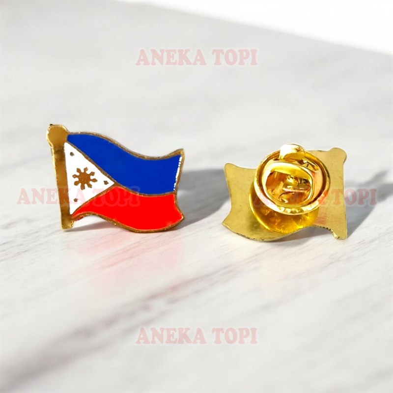 Philippines Flag Pin Philippines Flag Collar Pin Material Brass Metal ...