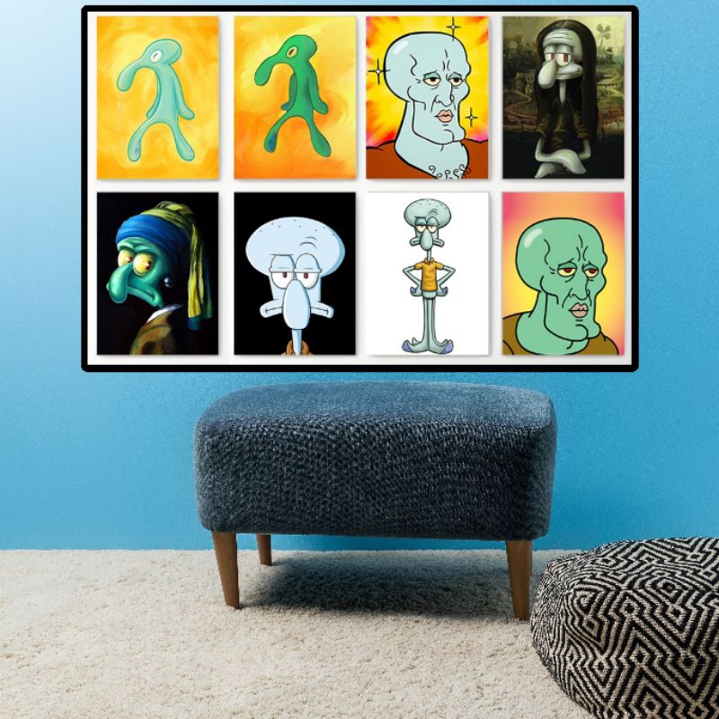 Squidward spongebob master wall sticker | Shopee Malaysia