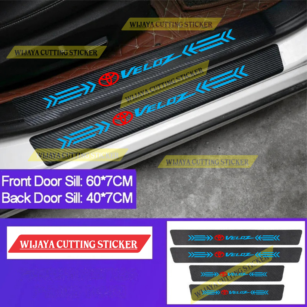 9pcs toyota VELOZ car carbon stickers 3D carbon stickers to protect the ...