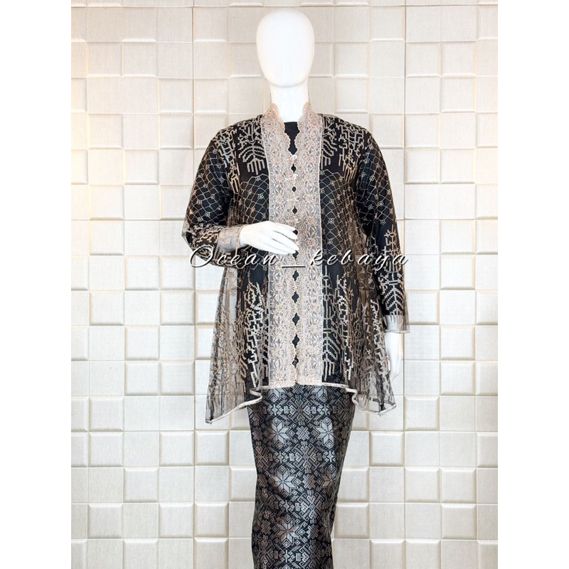 MAWAR Outer Kebaya embroidered with rose motifs | Shopee Malaysia