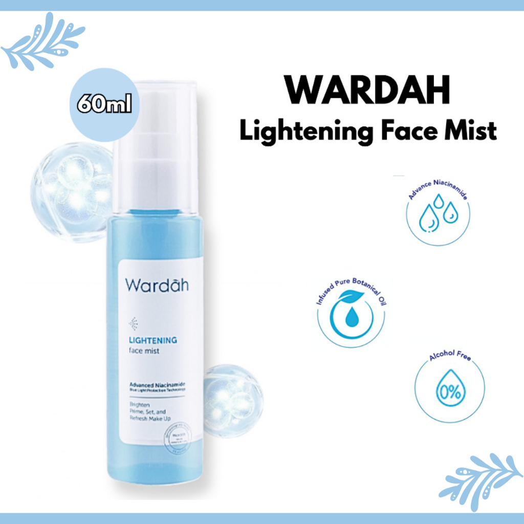 Wardah Lightening Face Mist 60ml | Spray Settings | Shopee Malaysia