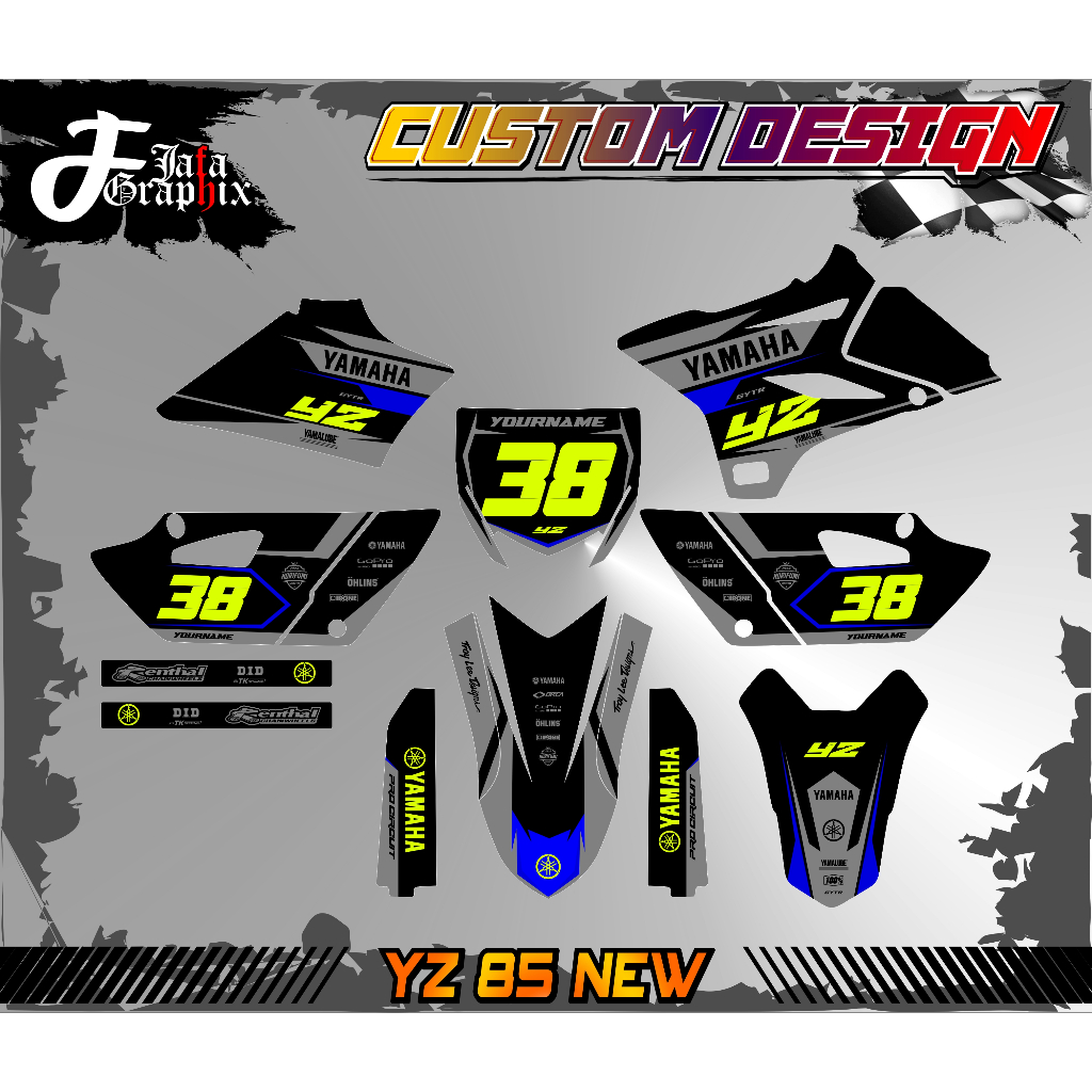 RBT Yamaha YZ 85 NEW FULL BODY DECAL STICKER/RTBT STICKER FREE CUSTOME ...