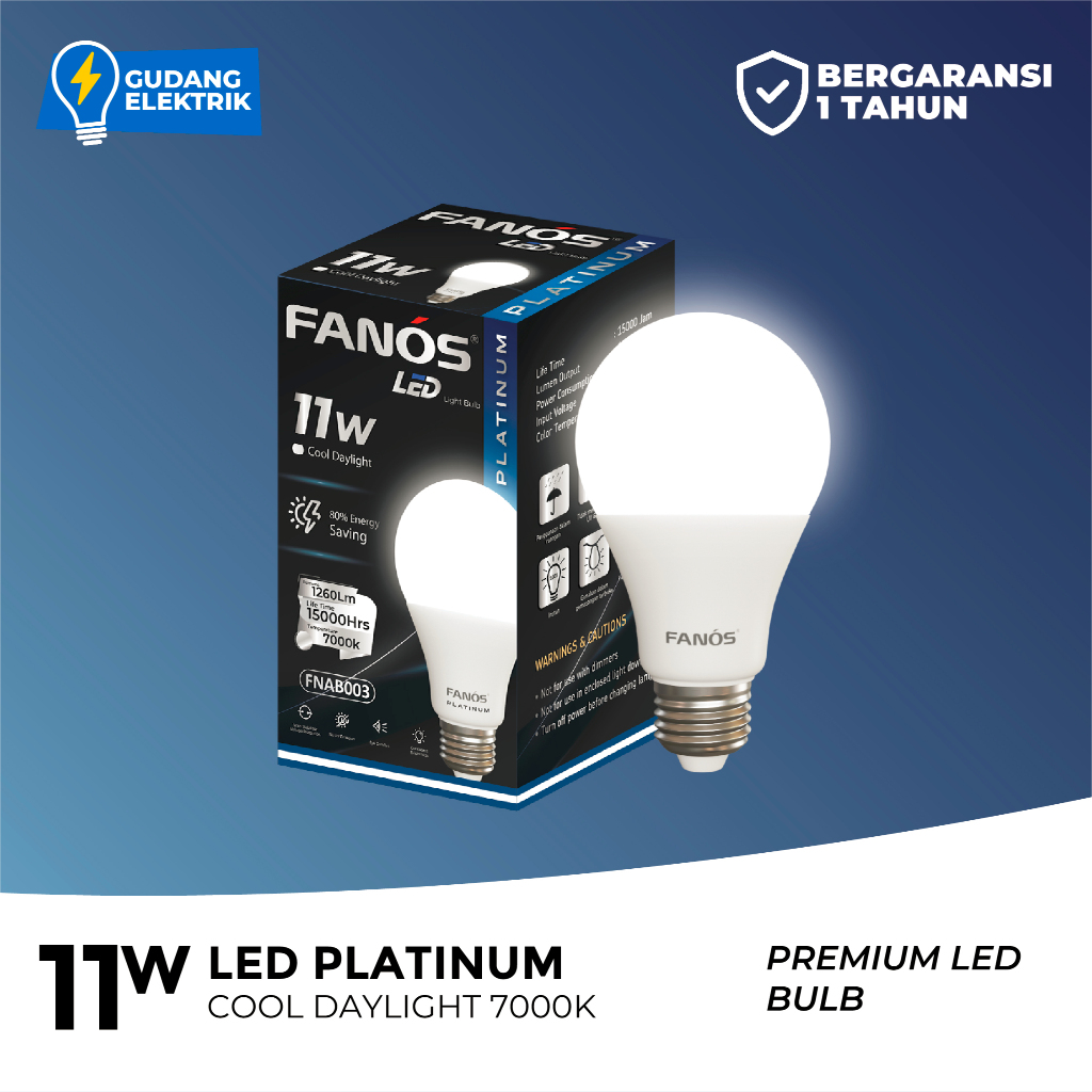 PUTIH CAHAYA Fanos Platinum 11watt Led Bulb!!! Energy Saving Lamp and ...