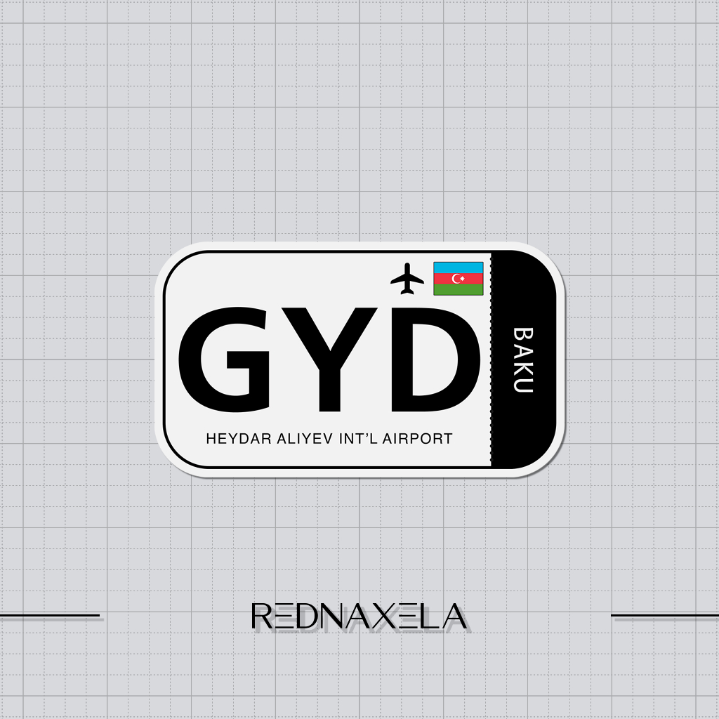Heydar Aliyev International Airport Code GYD Sign Sticker | Shopee Malaysia