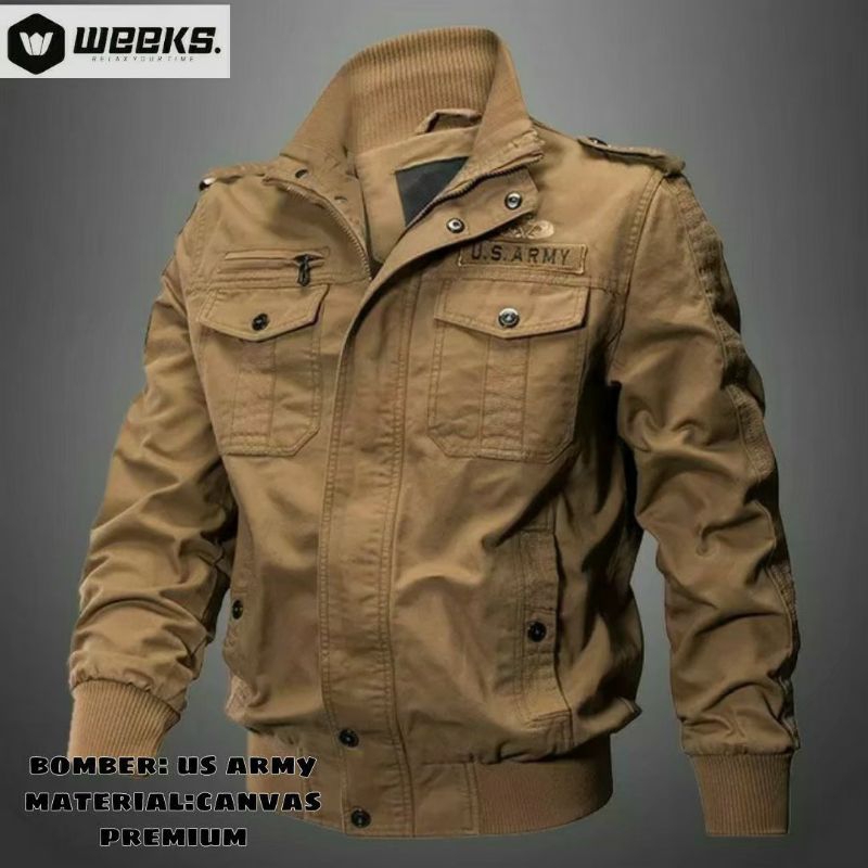 Canvas bomber jacket us army bomber jacket men's bomber jacket pilot ...