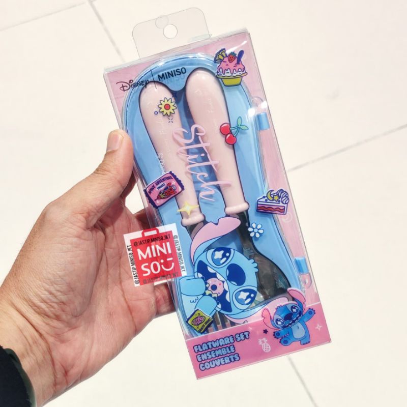 Miniso Stainless Cutlery + Case DISNEY STITCH Dinner Party Collection ...
