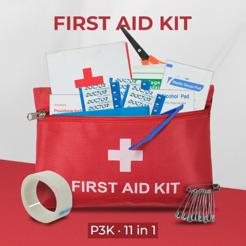 PERALATAN First Aid Kit 11 in 1 First Aid Equipment Set Medical Bag ...