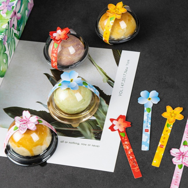 6pcs 3D seal belt tray mooncake stickers, seal mooncake. mooncake ...