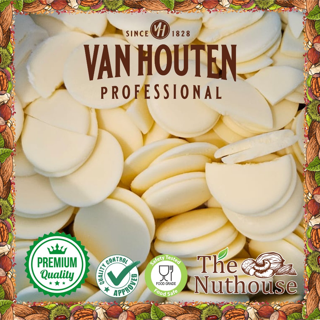 PUTIH Van Houten White Compound Coin / Professional Baking Chocolate White Chocolate Repack ...