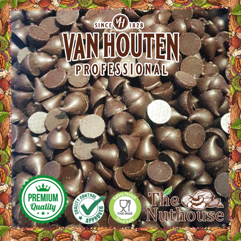 Van Houten CHOCOCHIPS Semi Sweet DARK Compound Chips Black Compound ...