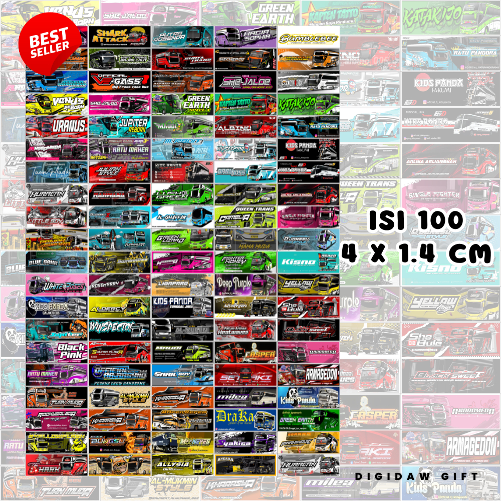 Mania LONG BUS STICKER LATEST MODEL LONG TELOLET VIRAL BUS STICKER ...