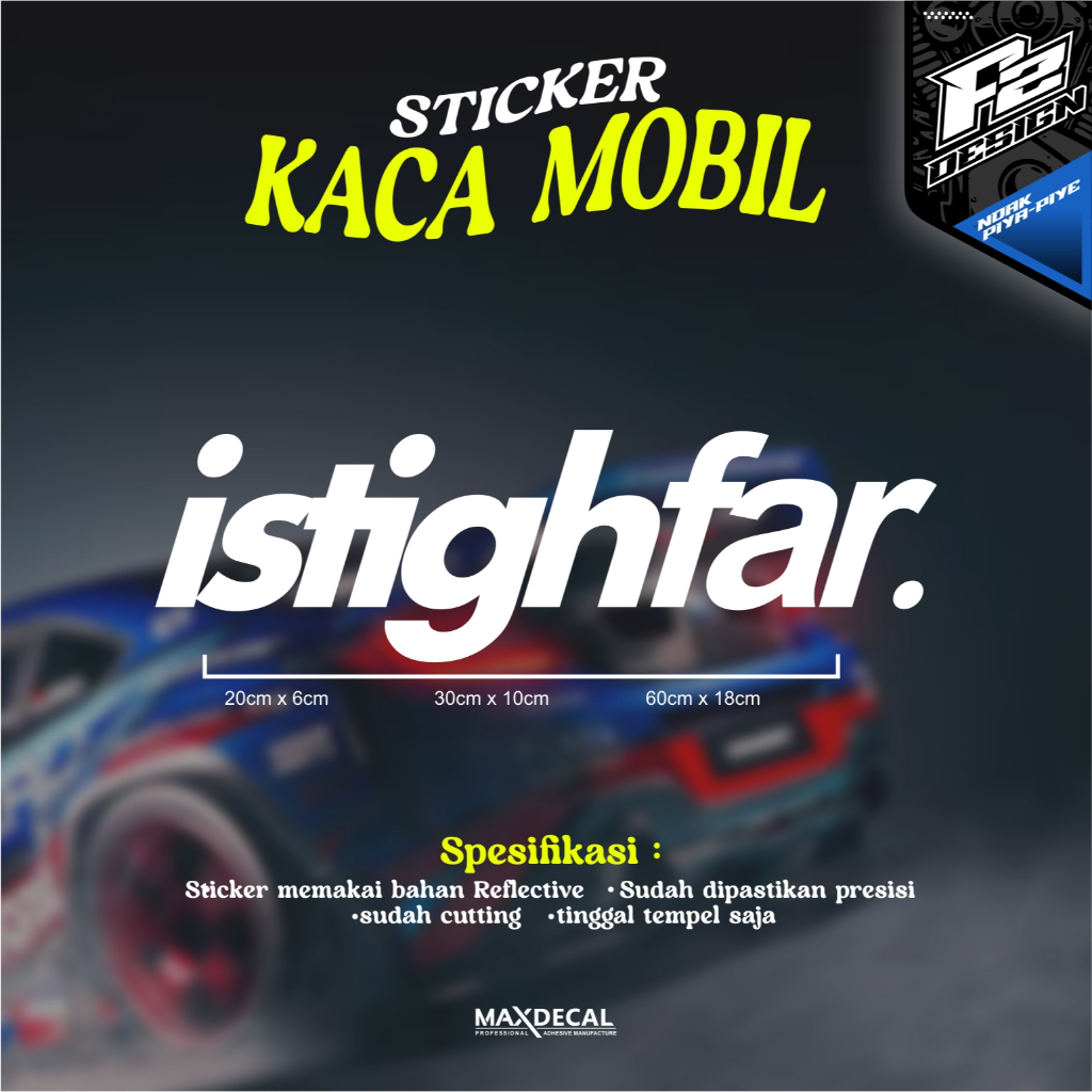 Maxdecal ISTIGHFAR CAR WINDSHIELD CUTTING STICKER | Shopee Malaysia