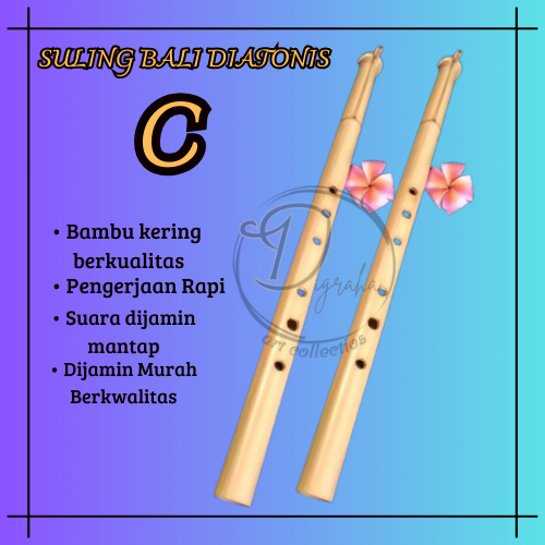Balinese Flute Diatonis Balinese Flute C-tone irit WIND EASY TO inflate ...