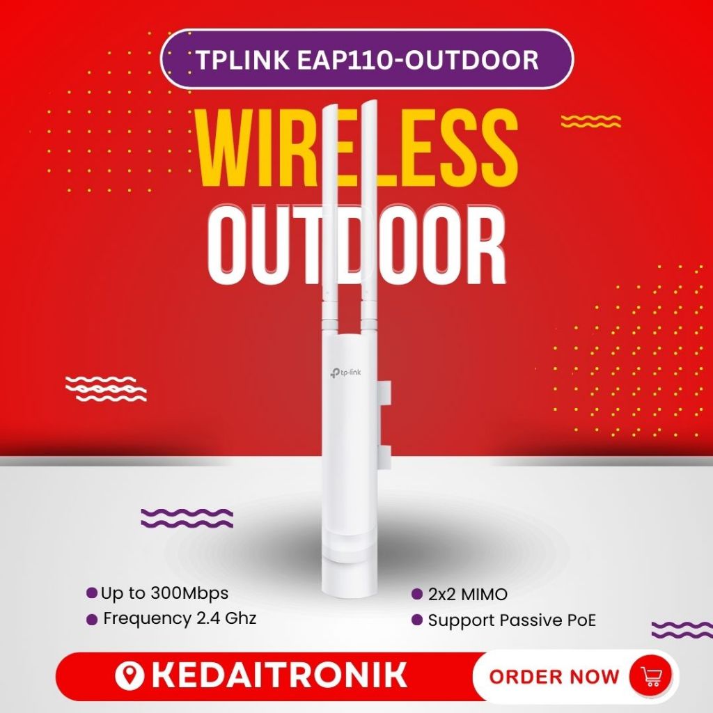 Tp-link EAP110-Outdoor 300Mbps Wireless N Outdoor Access Point | Shopee ...