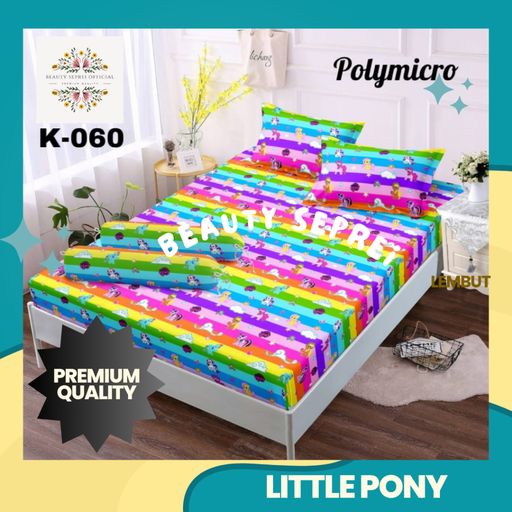 Children's CHARACTER MOTIF BED SHEETS PONY LITTLE PONY RAINBOW [180X200 ...