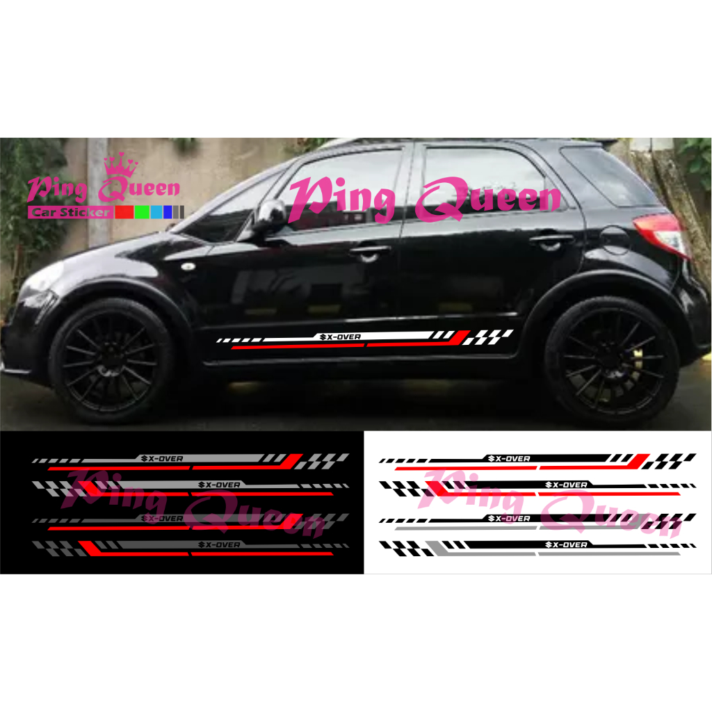 Car SIDE BODY STICKER X OVER SUZUKI X OVER CAR CUTTING STICKER | Shopee ...