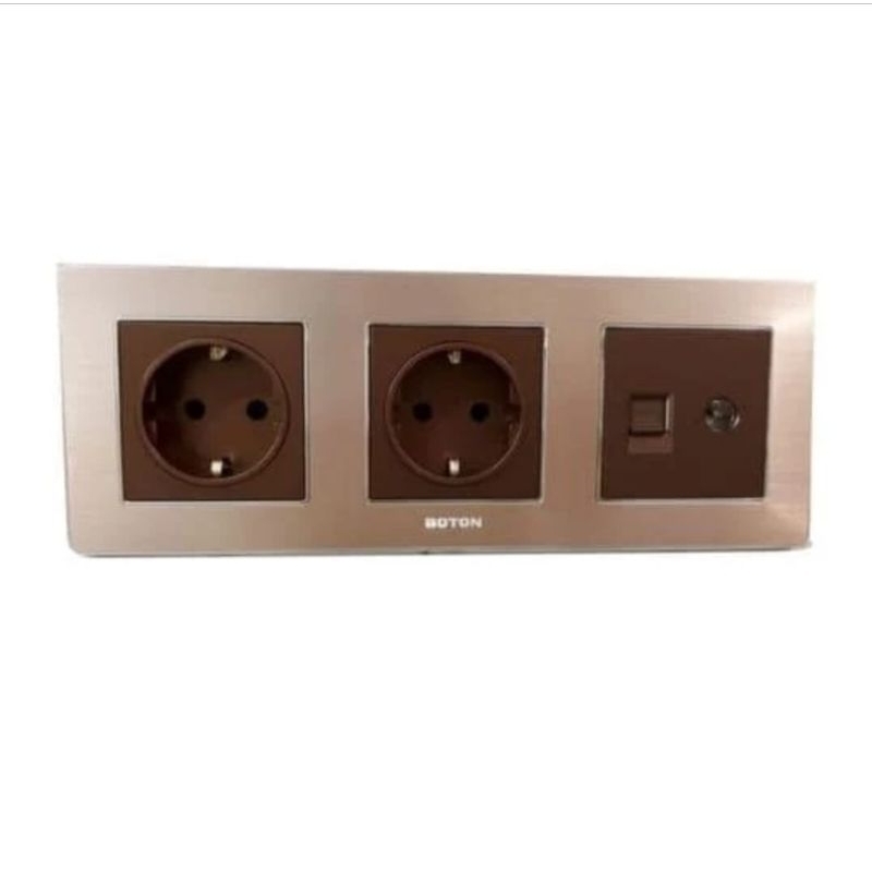 Boton switch 3 gang socket + socket + computer data and TV outlet K2 ...