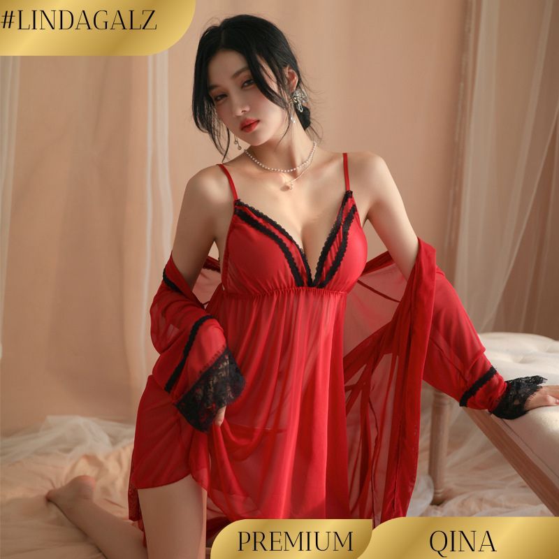 Lindagalz QINA Sexy Lingerie Big Size Jumbo Sexy Nightgowns A001 Women's Night Service Clothes ...