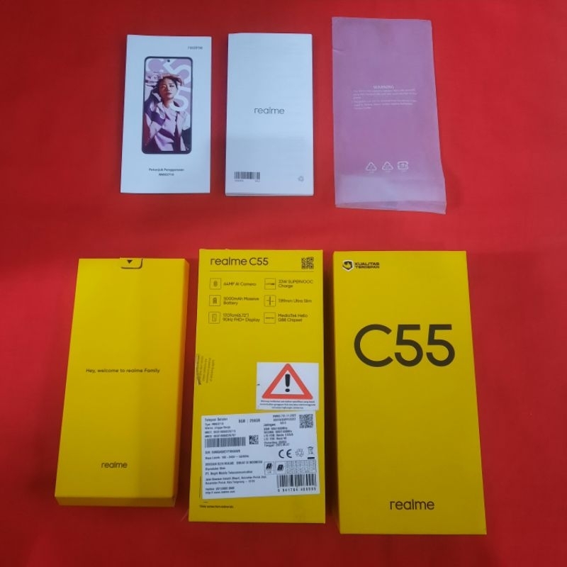 100% original realme C55 box, complete with manual book | Shopee Malaysia