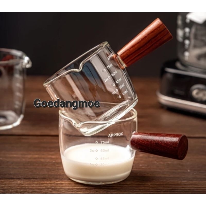 Mini glass Measuring cup Borosilicate glass Measuring cup milk coffee ...