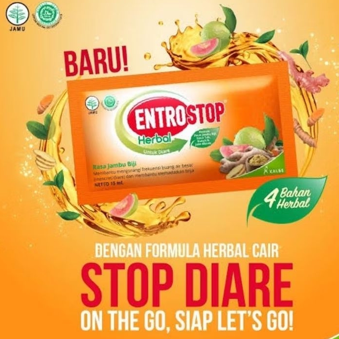 Entrostop Herbal Liquid 15 mL Sachet for Treating Diarrhea / Diarrhea ...