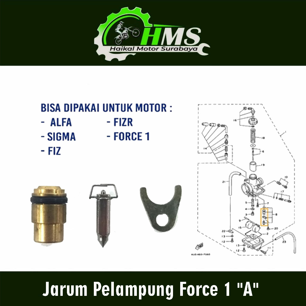 Force 1 "A" Float Needle - Alfa Fiz Fizr Sigma Carburetor Ventilator ...