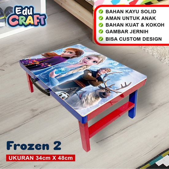 KAYU Frozen Character Aesthetic Wooden Children's Folding Study Table / Custom Children's Table ...