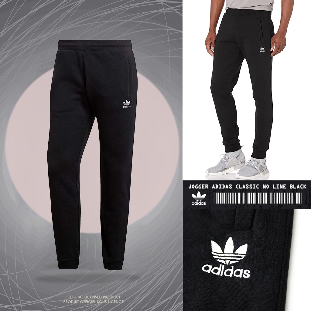 ADIDAS MEN'S CLASSIC JOGGER PANTS NO LINE BLACK ADS CLASSIC JOGGER ...