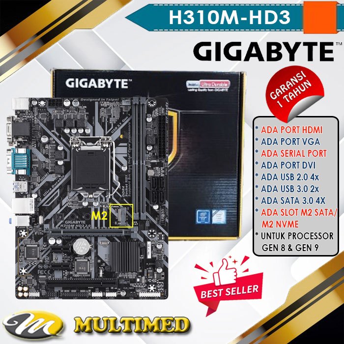 Mobo Intel 1151 H310 DDR4 Motherboard Mainboard for Gen 8 Gen 9 1 YEAR ...